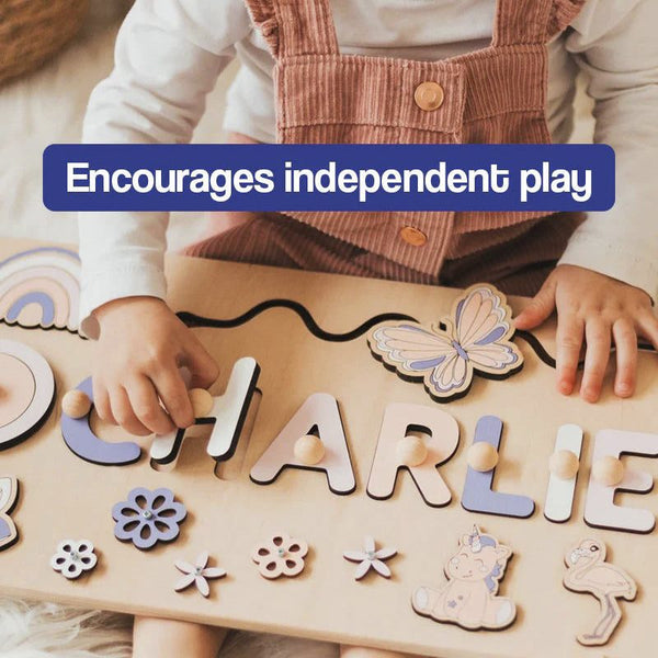 Custom Name Montessori Wooden Board - Little Learners Toys