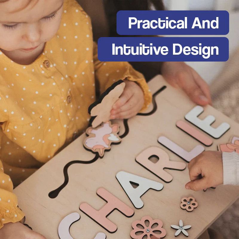 Custom Name Montessori Wooden Board - Little Learners Toys