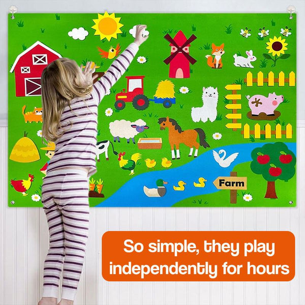 FarmPlay Velcro Learning Board Duo - Little Learners Toys