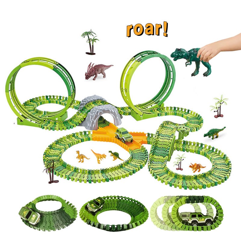 Dinosaur Adventure Roller Coaster Set - Little Learners Toys