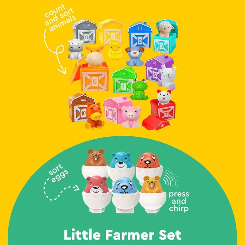 Montessori Farm Animals Counting & Sorting Set - Little Learners Toys