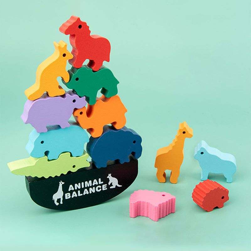 Wooden Animal Balancing Block Game - Little Learners Toys