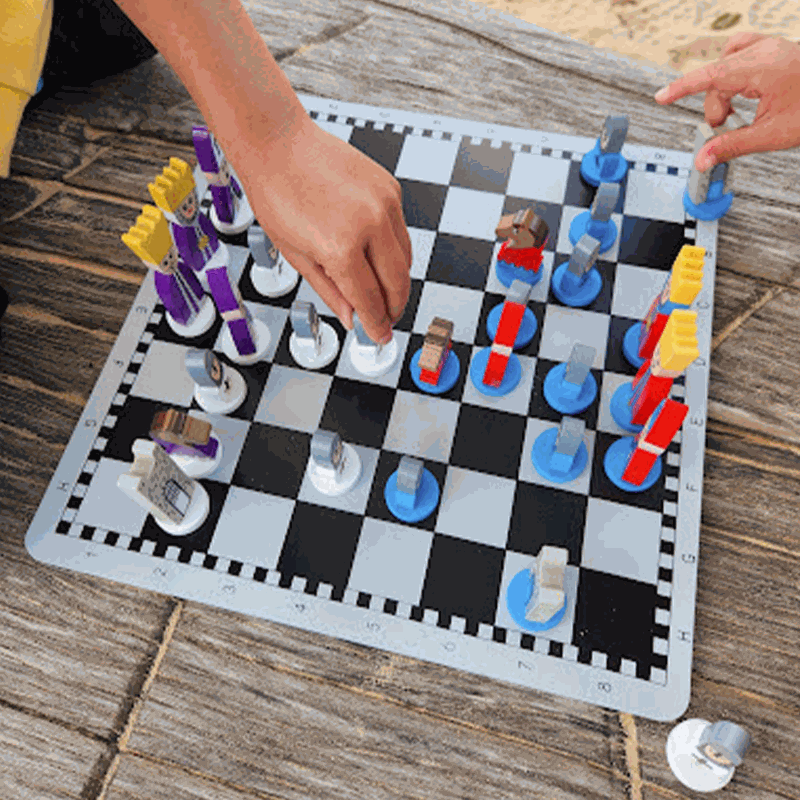 Educational Wooden Cartoon Chess Set - Little Learners Toys