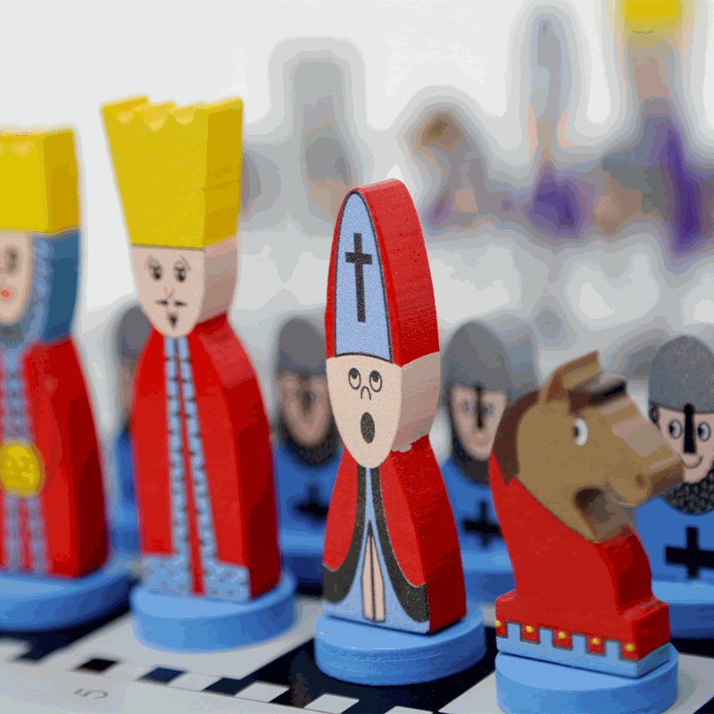 Educational Wooden Cartoon Chess Set - Little Learners Toys