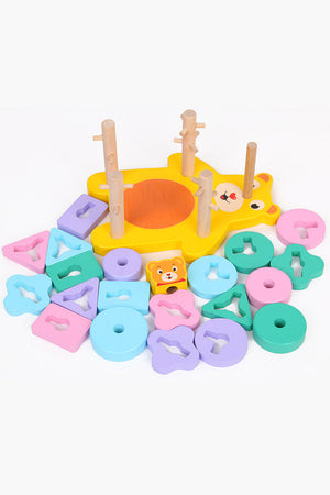 Cute Animal Shape-Pairing Geometric Blocks - Little Learners Toys